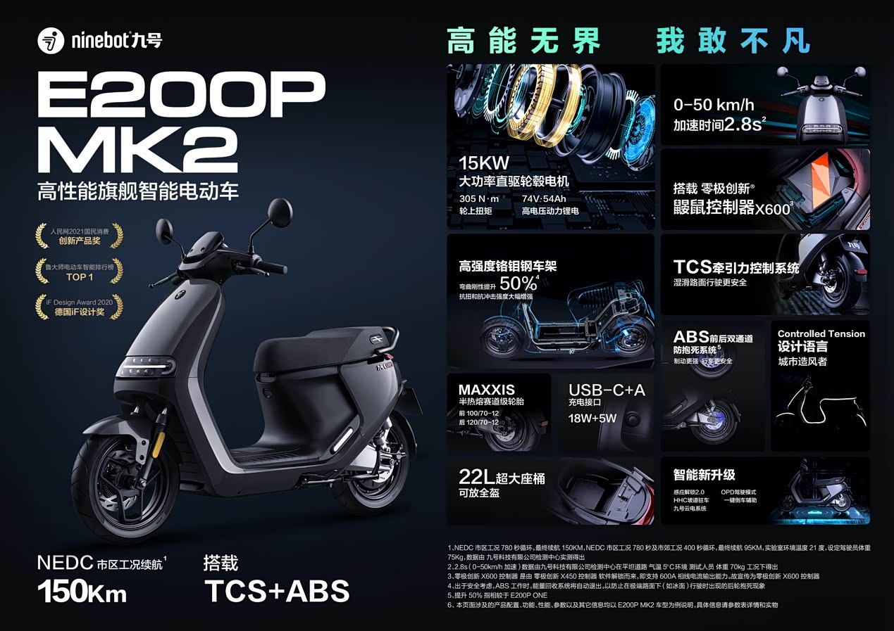 【文章】九号电动车E200P MK2震撼登场，让你驾驭电摩体验另类骑行_车家号_汽车之家