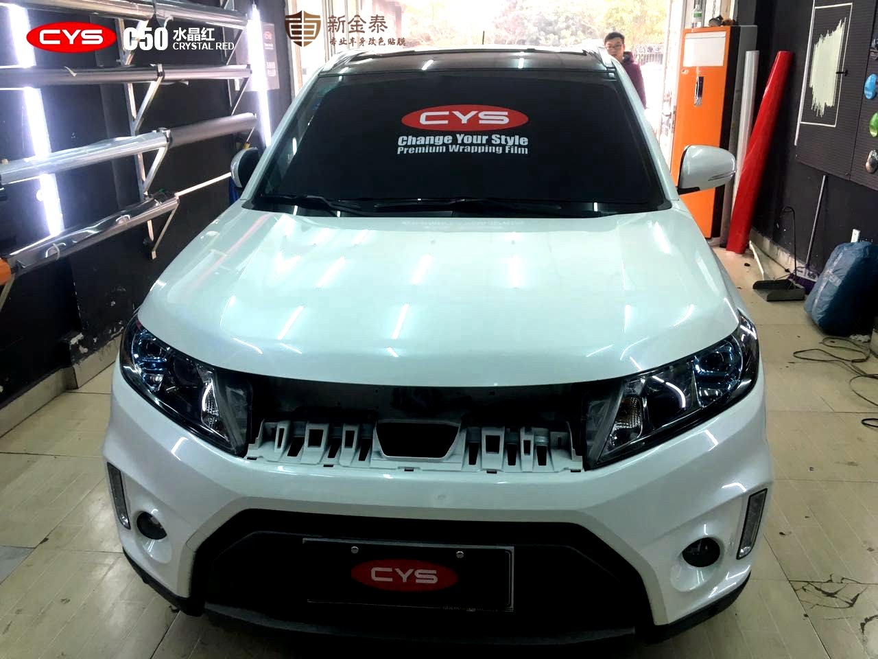 【文章】铃木维特拉新乡贴改色膜CYS车衣裳亮光系列亮红新金泰案例_车家号_汽车之家
