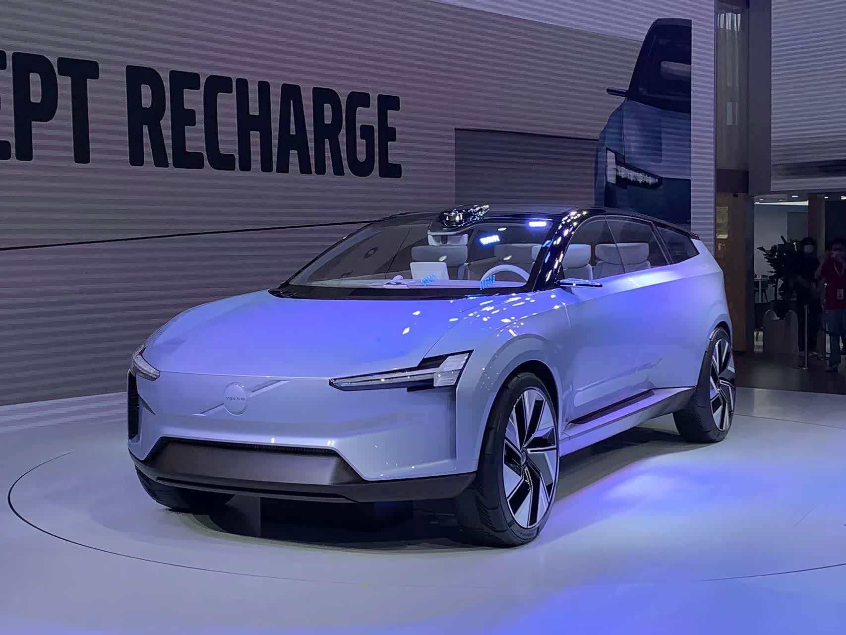 成都车展实拍沃尔沃Concept Recharge概念车，全新设计，极简风格_车家号_发现车生活_汽车之家