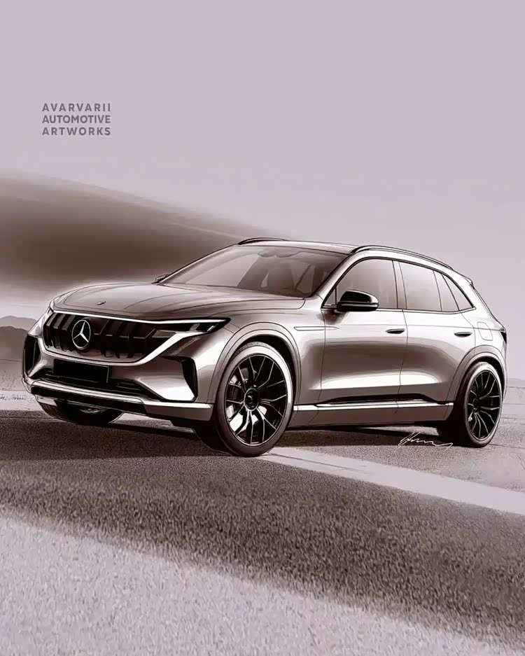 2026款奔驰GLC渲染图曝光！全新平台，纯电续航超600km_车家号_发现车生活_汽车之家