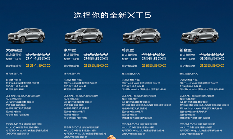 2026款凯迪拉克XT5正式上市，配置升级，限时权益价23.49万元起_车家号_发现车生活_汽车之家