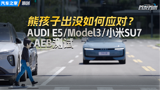 超越人眼？奥迪E5/Model3/小米SU7 AEB夜间逆光测试_视频_汽车之家