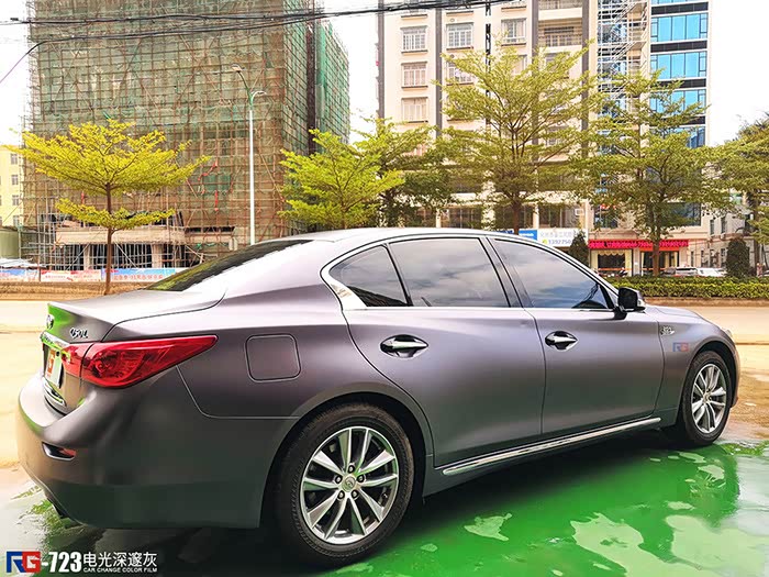 英菲尼迪Q50L改色贴膜电光深邃灰案例_车家号_发现车生活_汽车之家